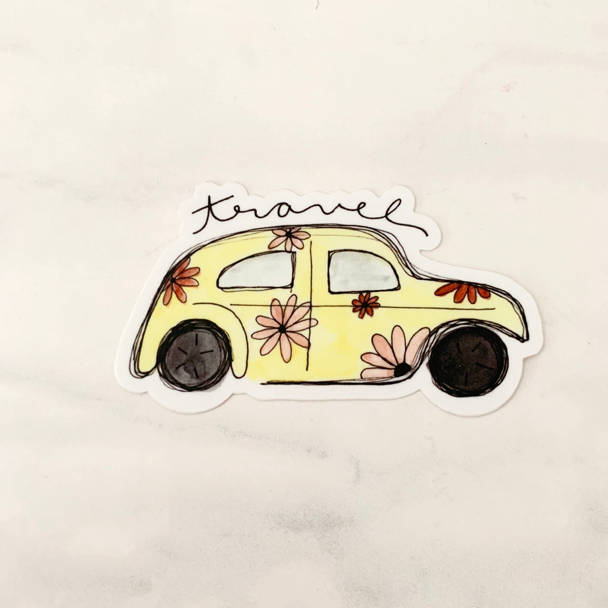 Travel Yellow Bug Sticker – Luxe